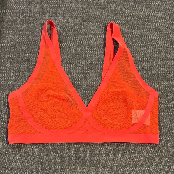 EBY | Intimates & Sleepwear | Eby Sheer Bralette Neon Orangered | Poshmark